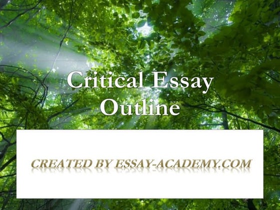 How to write a critical essay | PPTX