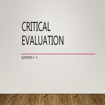 Critical Evaluation | PPTX