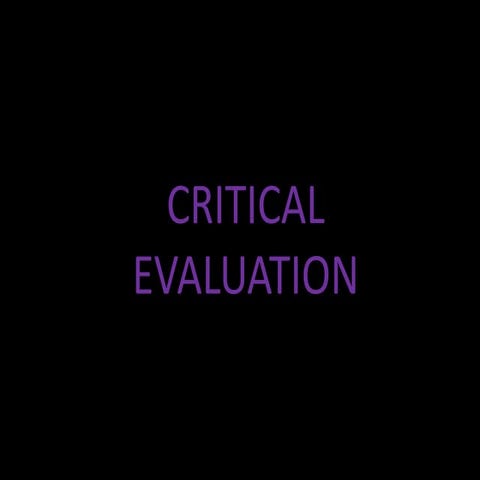 Critical evaluation[1] | PPTX