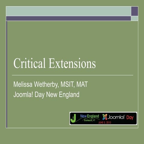 Critical extensions | PPT