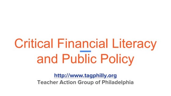 Financial Literacy Presentation | PDF