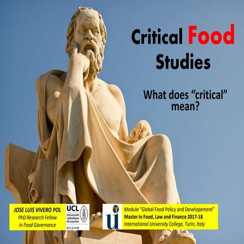 Critical food studies: What does “critical” mean? | PPTX