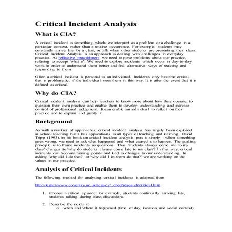 Critical Incident Analysis (2).doc