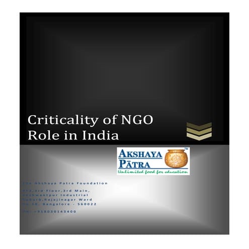 Criticality of NGO Role in India | PDF