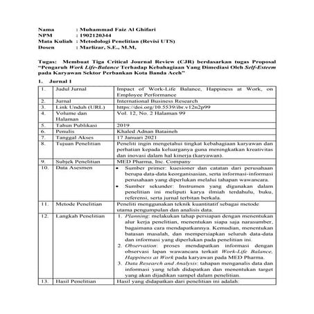 Critical journal review (cjr) m faiz al ghifari | PDF