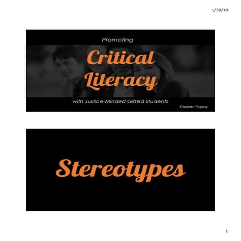 Critical Literacy for MEGT Handouts | PDF | Education