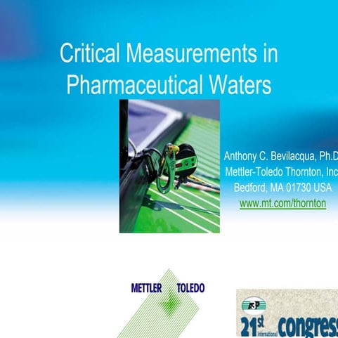 Critical measurements in pharmaceutical water | PDF