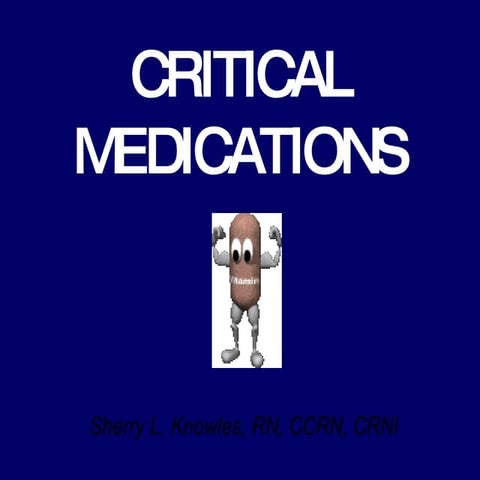 Critical Medications | PPT