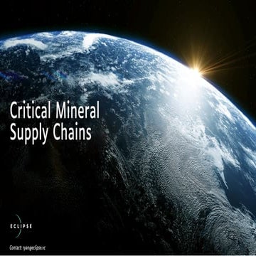 Critical Mineral Supply Chains - Eclipse | PDF