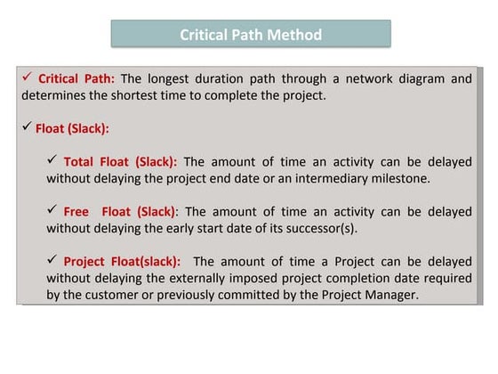 Critical path method | ODP