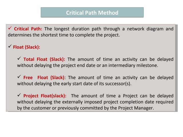 Critical path method | ODP