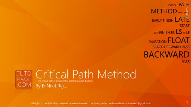 Critical path method | ODP