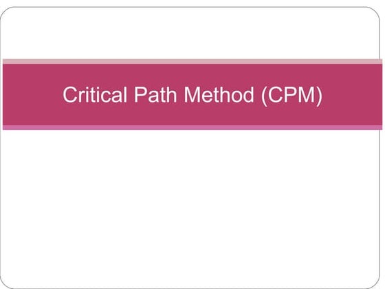 6 5 The Forward And Backward Pass Critical Path Ppt