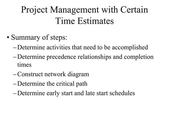6.5 The Forward and Backward Pass (Critical Path) | PPT