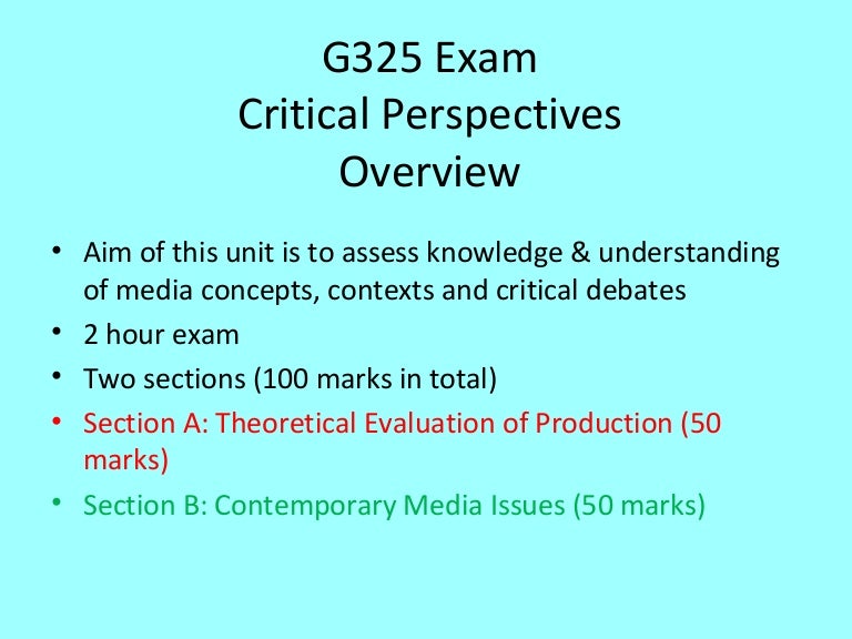 Critical perspectives intro