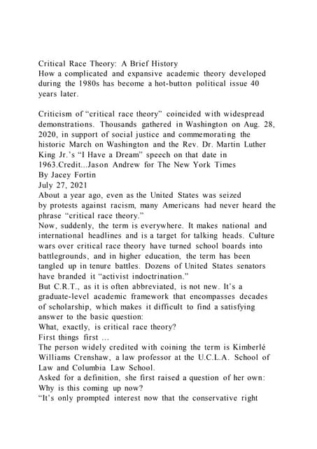 Critical race theory | PDF