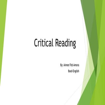 Critical reading | PPT