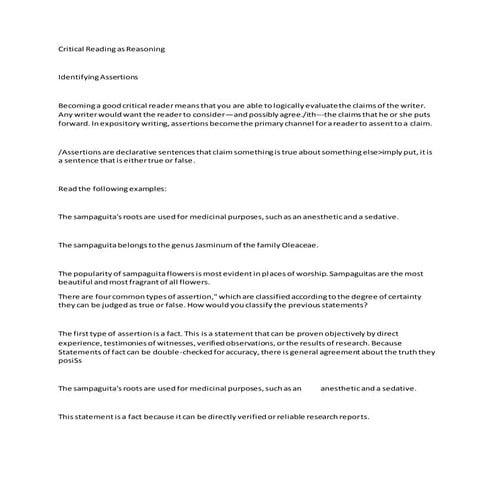 critical reading as reasoning.docx