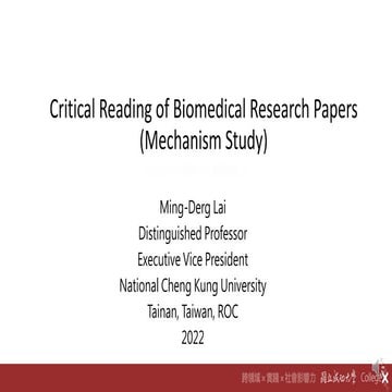 Critical Reading Biomedical Research Papers-2022.pptx