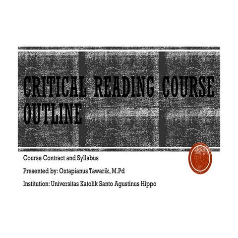 Critical_Reading_Course for english learner | PPTX