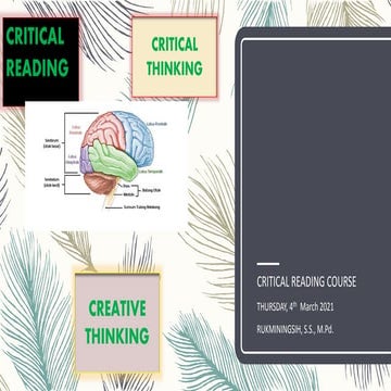 Critical Reading Course Concept | PPT