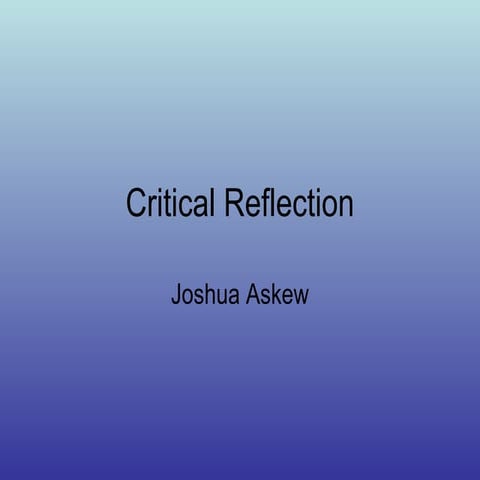 Critical reflection | PPT