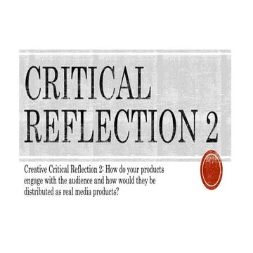 Critical reflection 2 | PPT