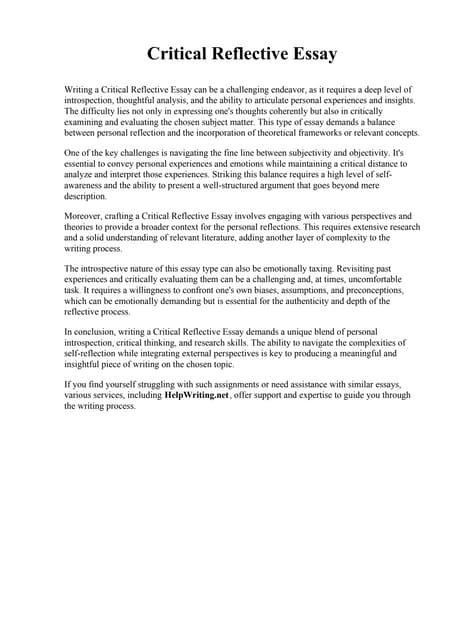 Critical Reflection Essay Example.pdf