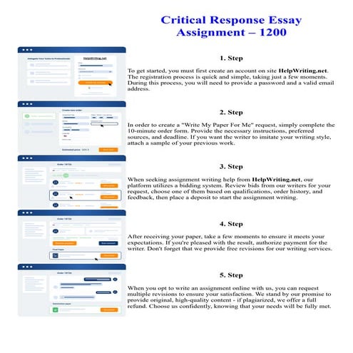 Critical Response Essay Assignment 1200 Pdf