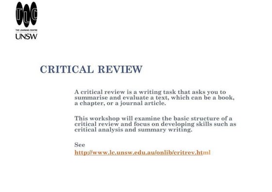 The Critical Review Paper | PDF