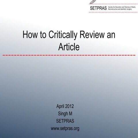 critical review of an article.ppt