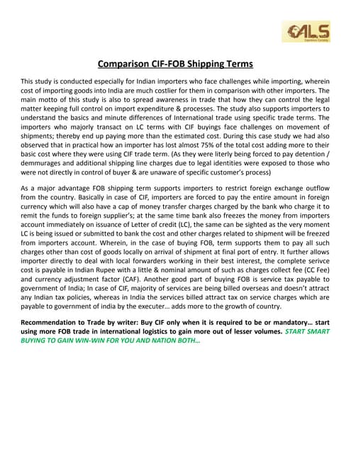 INCOTERMS AND INTERNATIONAL TRADING | PDF