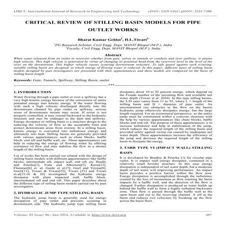 Design of stilling basin and roughness devices | PPTX