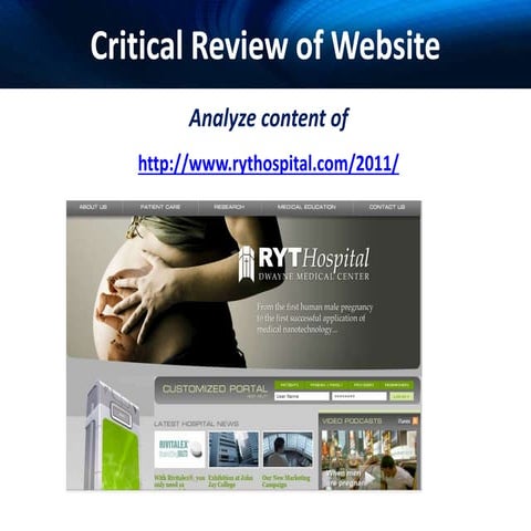 Critical Review of Web Content | PPTX