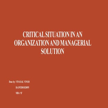 Critical situation and solution | PPT