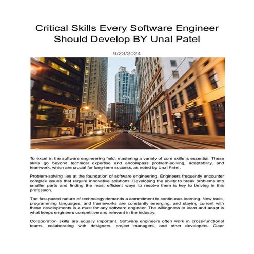 Critical Skills Every Software Engineer Should Develop BY Unal Patel.pdf
