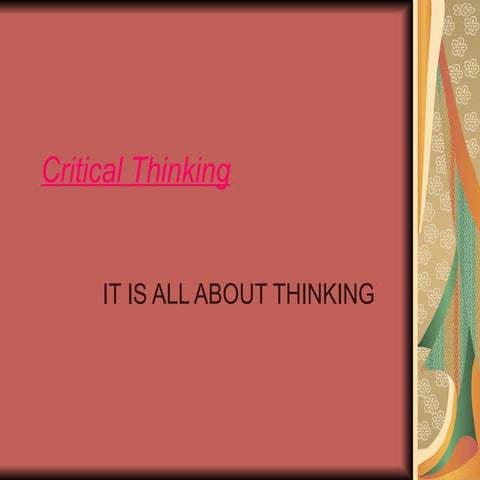 Critical thinking | PPT