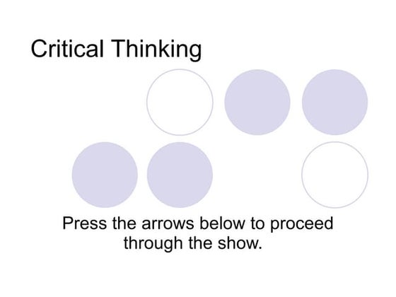Critical thinking powerpoint | PPT