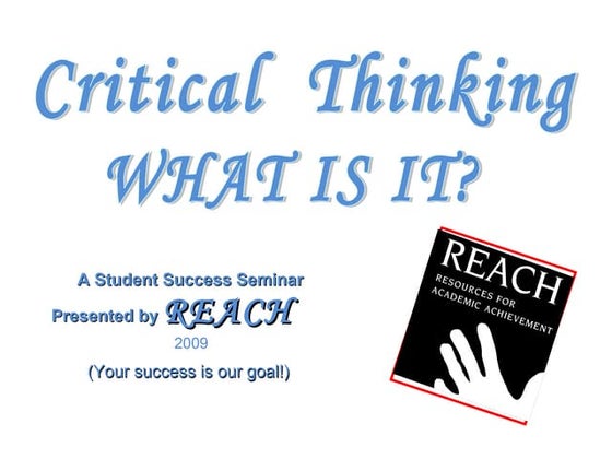 Critical thinking | PPT
