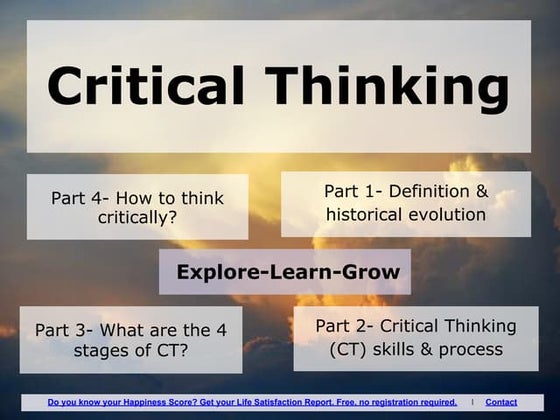 Critical thinking powerpoint | PPT