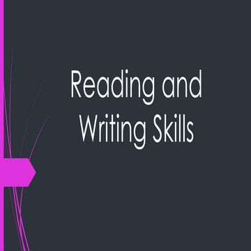 Critical Thinking Reading And Writing Skillspptx