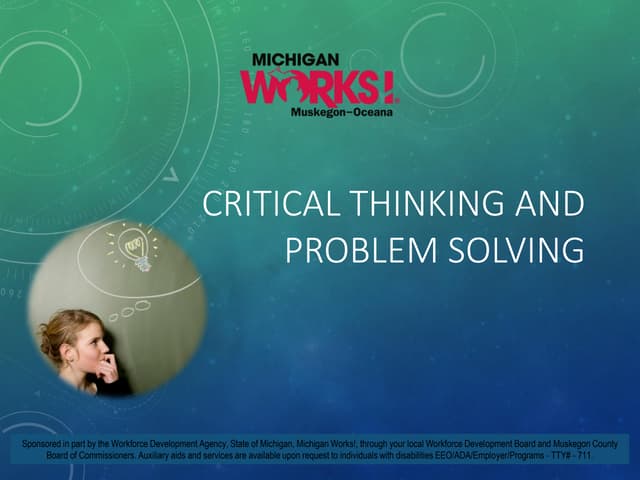 Critical Thinking | PPTX