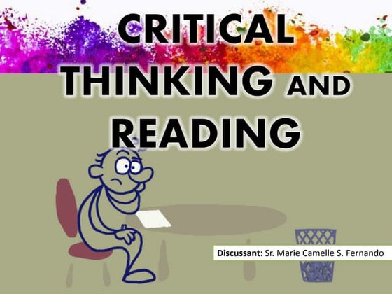 Critical Reading Looking for Ways of Thinking | PPTX