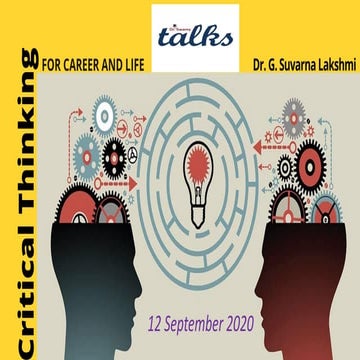 Critical Thinking for Career and Life | PPT