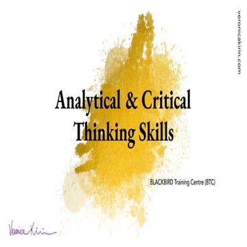 Critical Thinking in Business Course | PDF