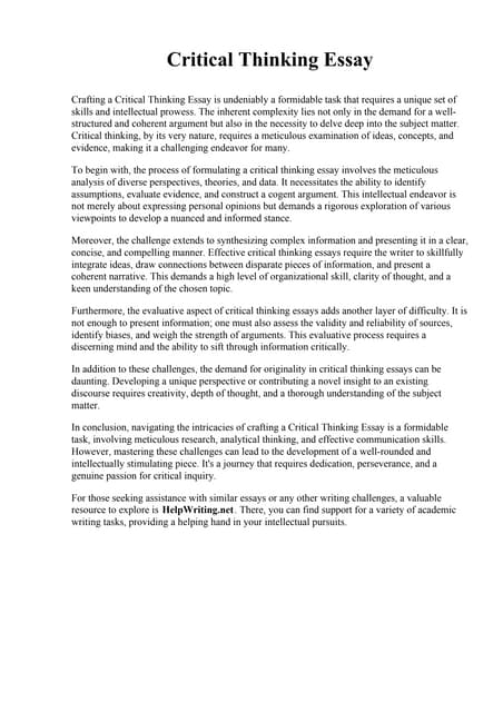 Essay Critical Thinking.pdf