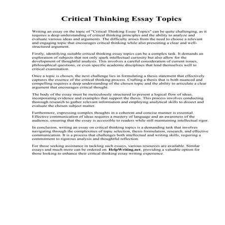 Critical Thinking Essay Topics.pdf