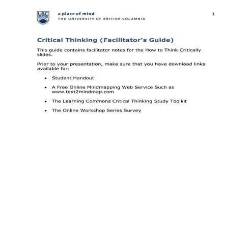 critical-thinking-facilitator's-guide-strang-2011 | DOCX