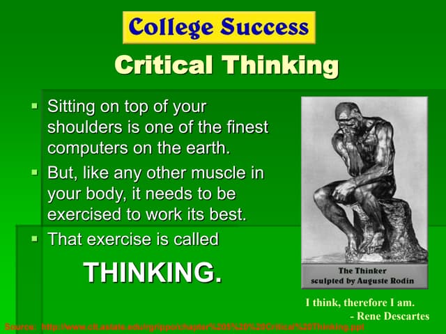 Develop critical thinking skills | PPTX