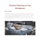 Critical thinking in the workplace